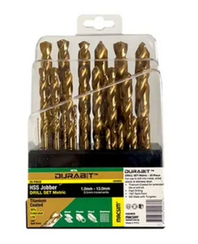 MACSIM DURABIT HSS JOBBER- 1.0MM-13.0MM [25 PIECE DRILL SET] | A Class ...