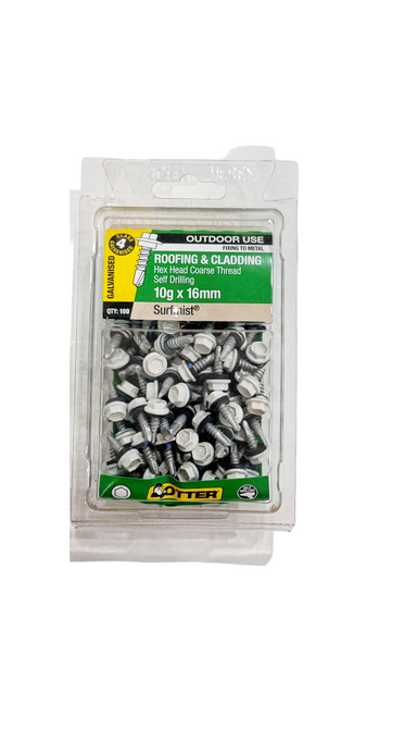 COLORBOND FENCE SCREWS [PACK OF 100]- SURFMIST | A Class Building Materials